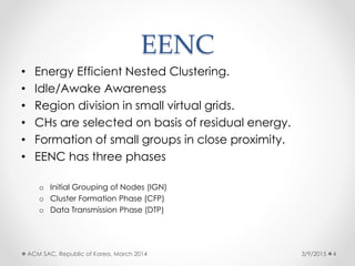 EENC: Energy Efficient Nested Clustering in Underwater Acoustic Sensor Network | PPT