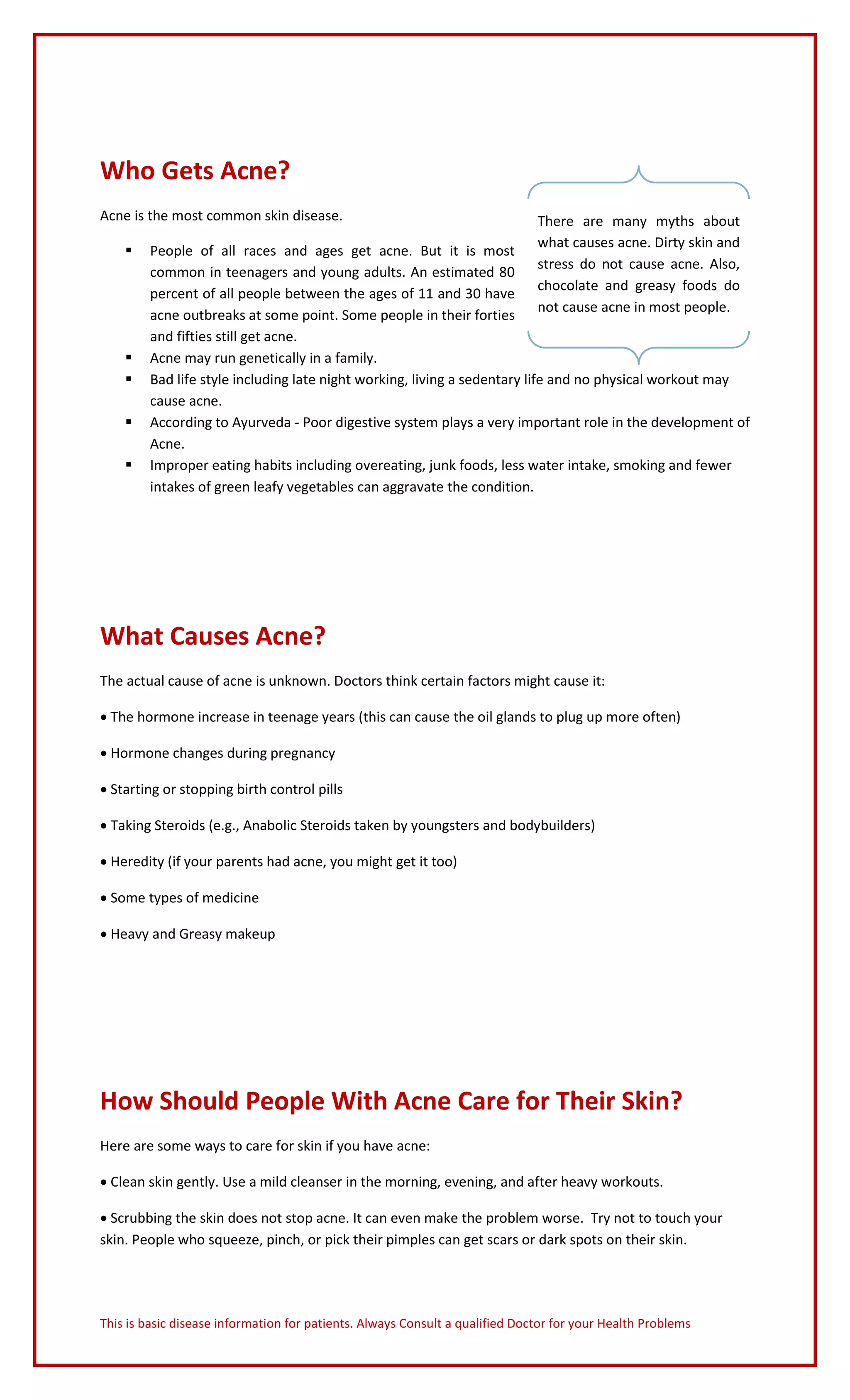Acne Vulgaris | PDF | Skin and Dermatology | Diseases and Conditions