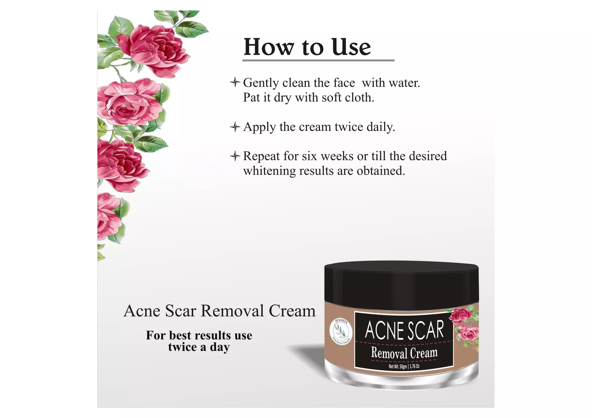 Removes All Types Of Scars, Pits, Pimples With Zenvista Acne Scar ...