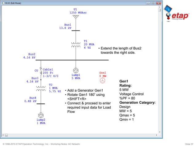 ETAP - Ac networks | PDF | Technology & Computing