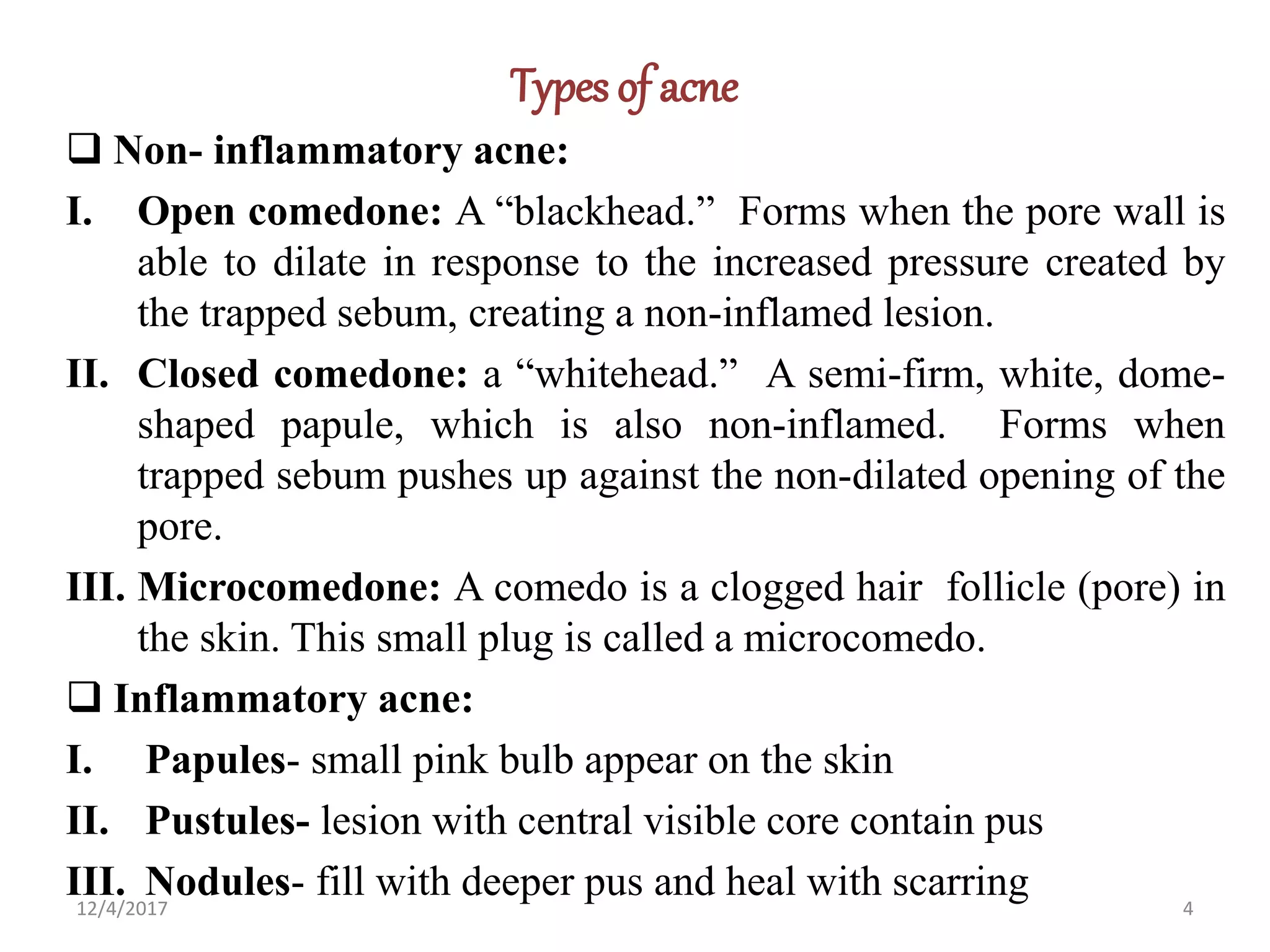 Acne vulgaris | PPTX