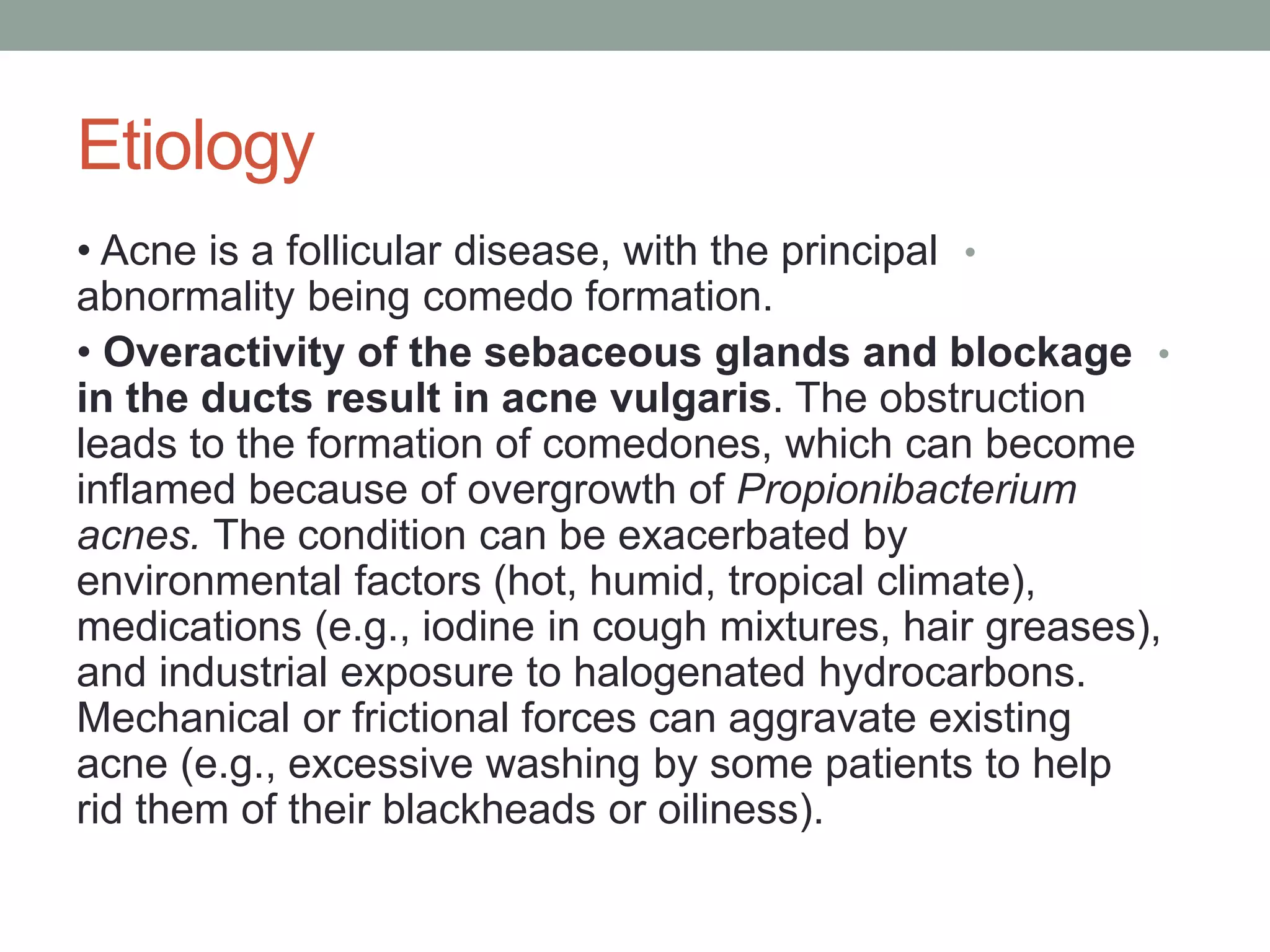 Acne vulgaris | PPTX