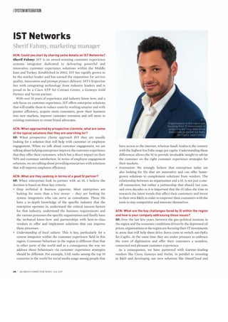 Arabian Computer News: Breaking New Grounds - Interview with IST ...