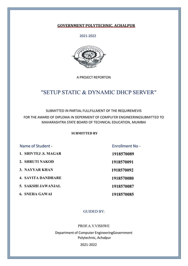 ACN Microproject .pdf | Computer Networking | Computing