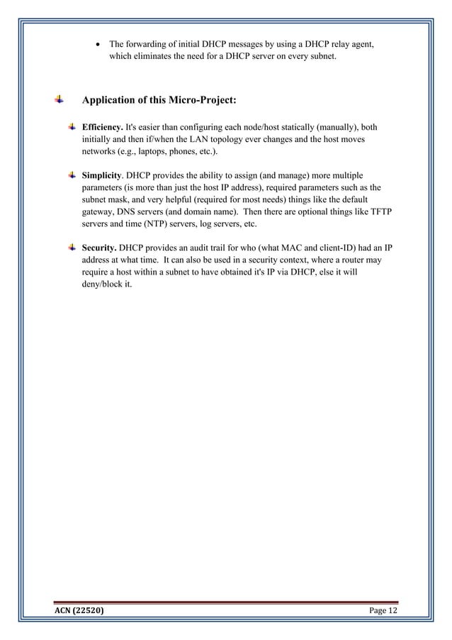 ACN Microproject .pdf | Computer Networking | Computing