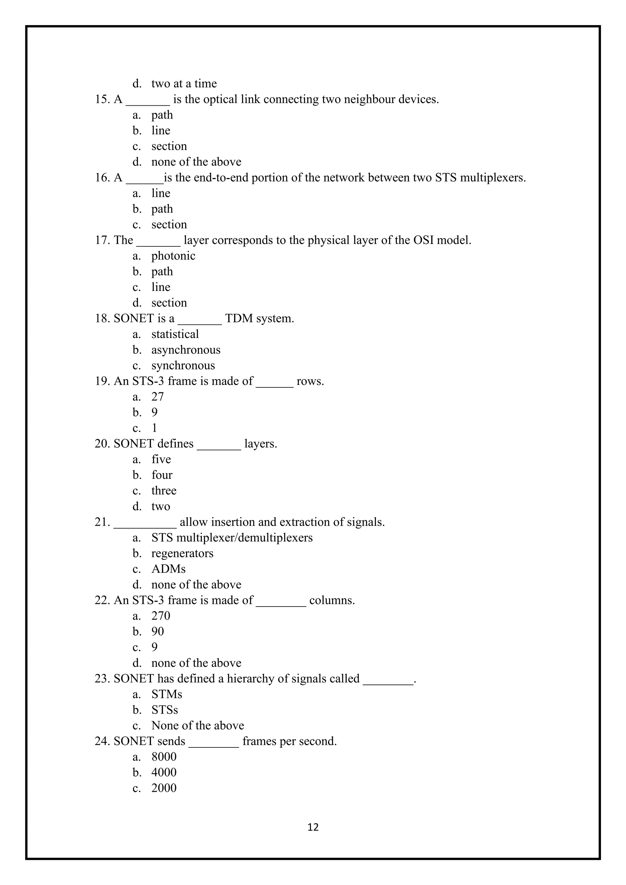 Data Communications and Optical Network - Forouzan | PDF
