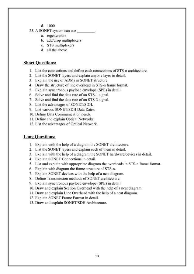 Data Communications and Optical Network - Forouzan | PDF