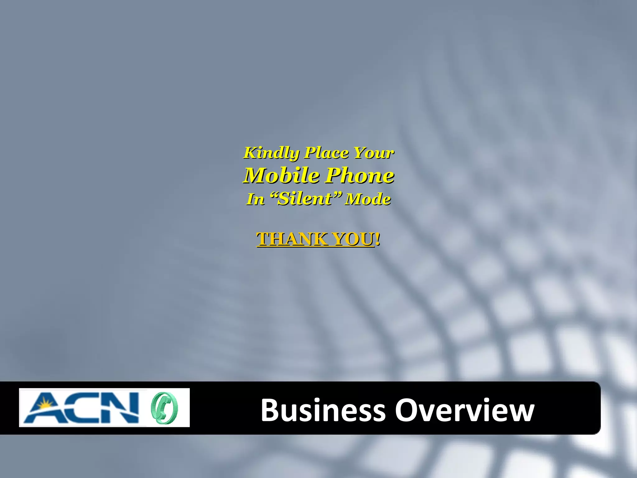 ACN Business Plan Overview | PPT