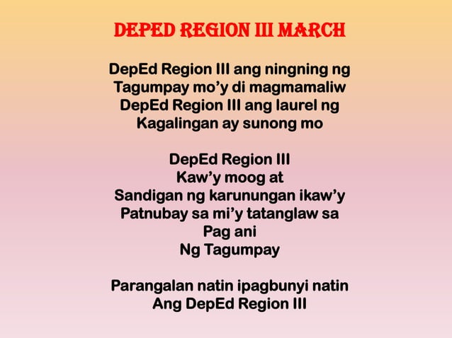 DepEd Region III MARCH Celebration | PPT
