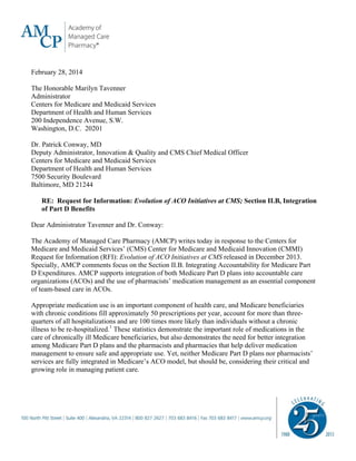 Evolution of Accountable Care Organization (ACO) Initiatives at CMS - Public Responses (1/2) | PDF