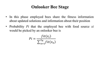 ACO, Firefly, Modified Firefly, BAT, ABC algorithms | PPT