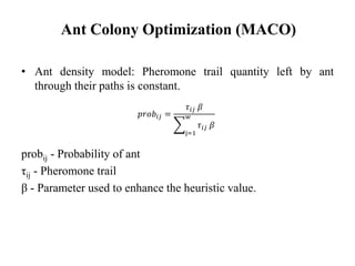 ACO, Firefly, Modified Firefly, BAT, ABC algorithms | PPT