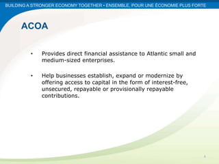 Capital Connections Showcase - ACOA (English) | PPTX