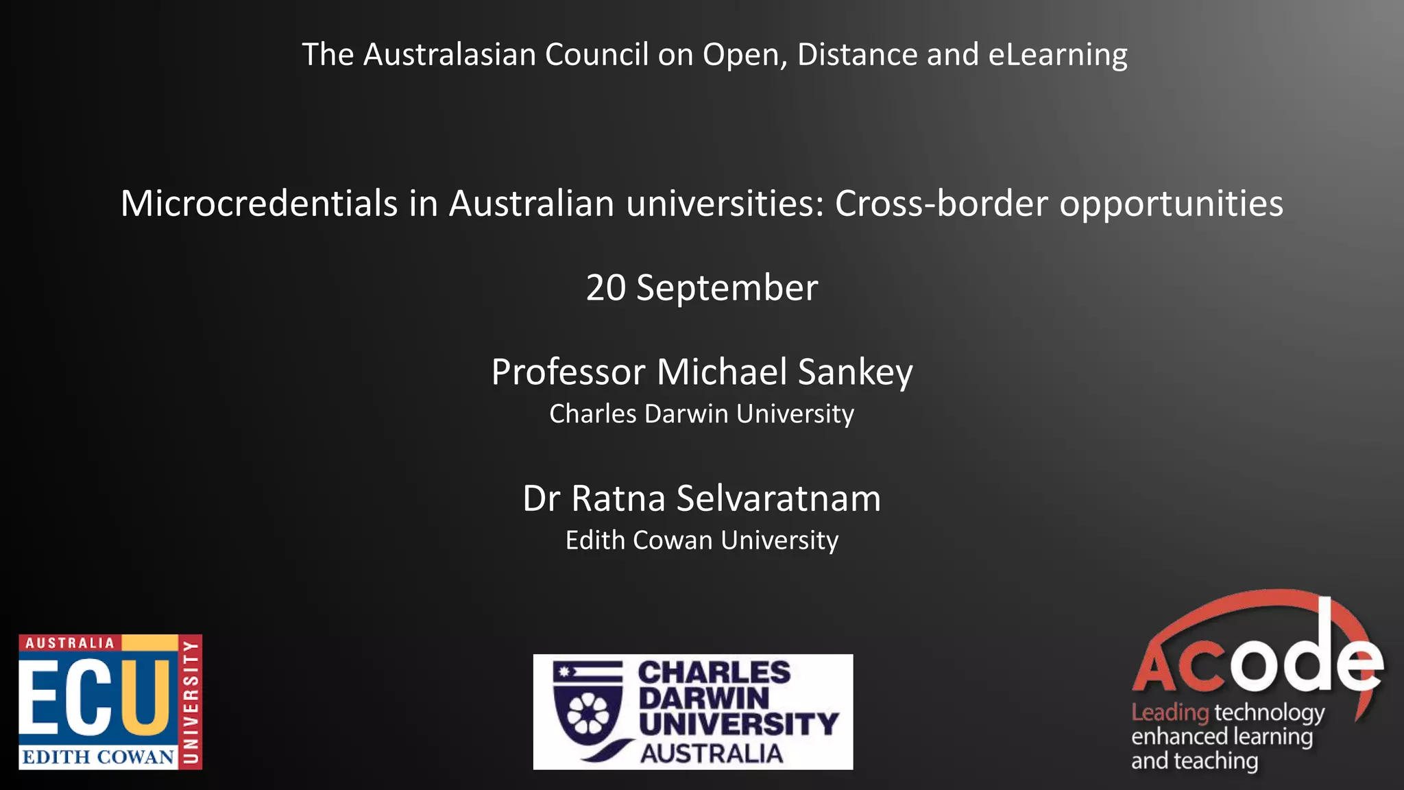Microcredentials in Australian universities: Cross-border opportunities | PPT