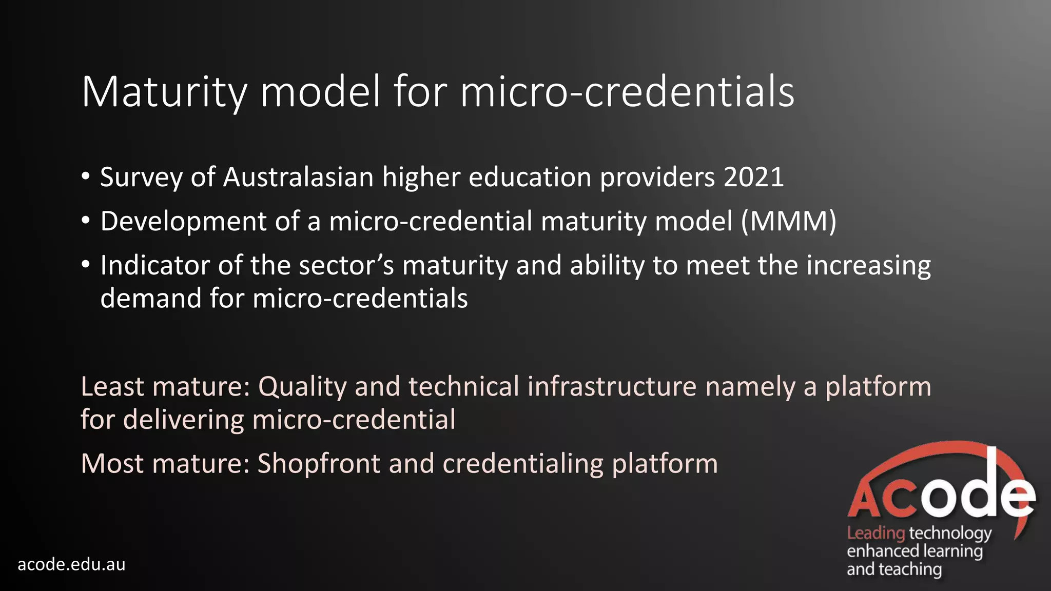 Microcredentials in Australian universities: Cross-border opportunities | PPT