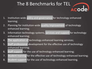 Preparing for the 2018 ACODE Benchmarking Summit | PPT