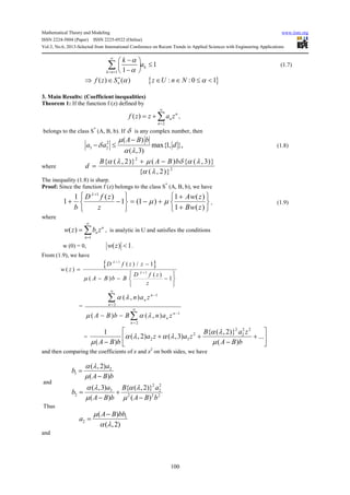 A coefficient inequality for the starlike univalent functions in the unit disc with two fixed ...