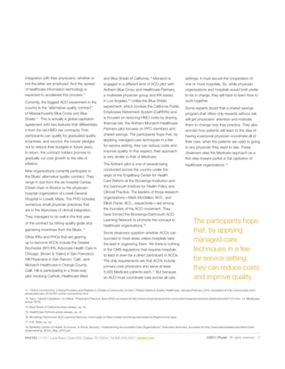 Accountable Care Organizations and The Medicare Shared Savings Program ...