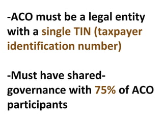 ACO Final Rule Highlights | PPT