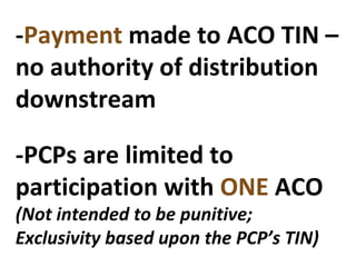 ACO Final Rule Highlights | PPT