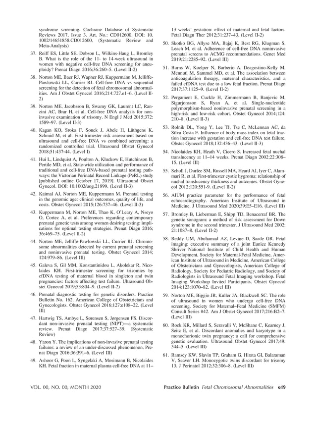 ACOG screening for fetal chromosomal abnormalities 2020 | PDF