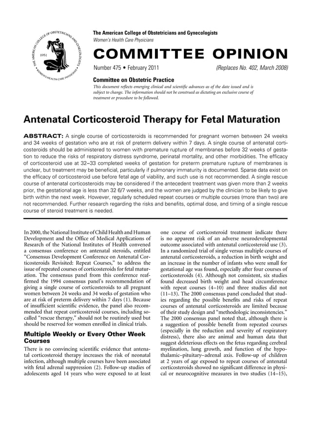Acog 2011 acs for flm | PDF