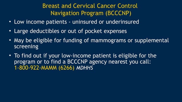 ACOG breast density notification in mammograms | PPT