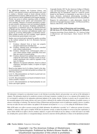 Acog hemorragia posparto acog 2017 | PDF