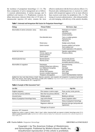 Acog hemorragia posparto acog 2017 | PDF
