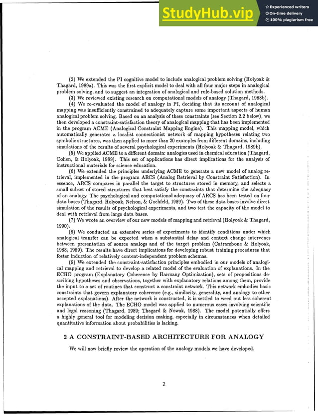 A Cognitive Architecture For Solving Ill-Structured Problems | PDF