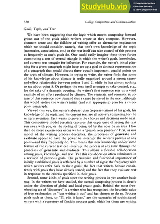 A Cognitive Process Theory Of Writing | PDF