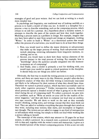 A Cognitive Process Theory Of Writing | PDF