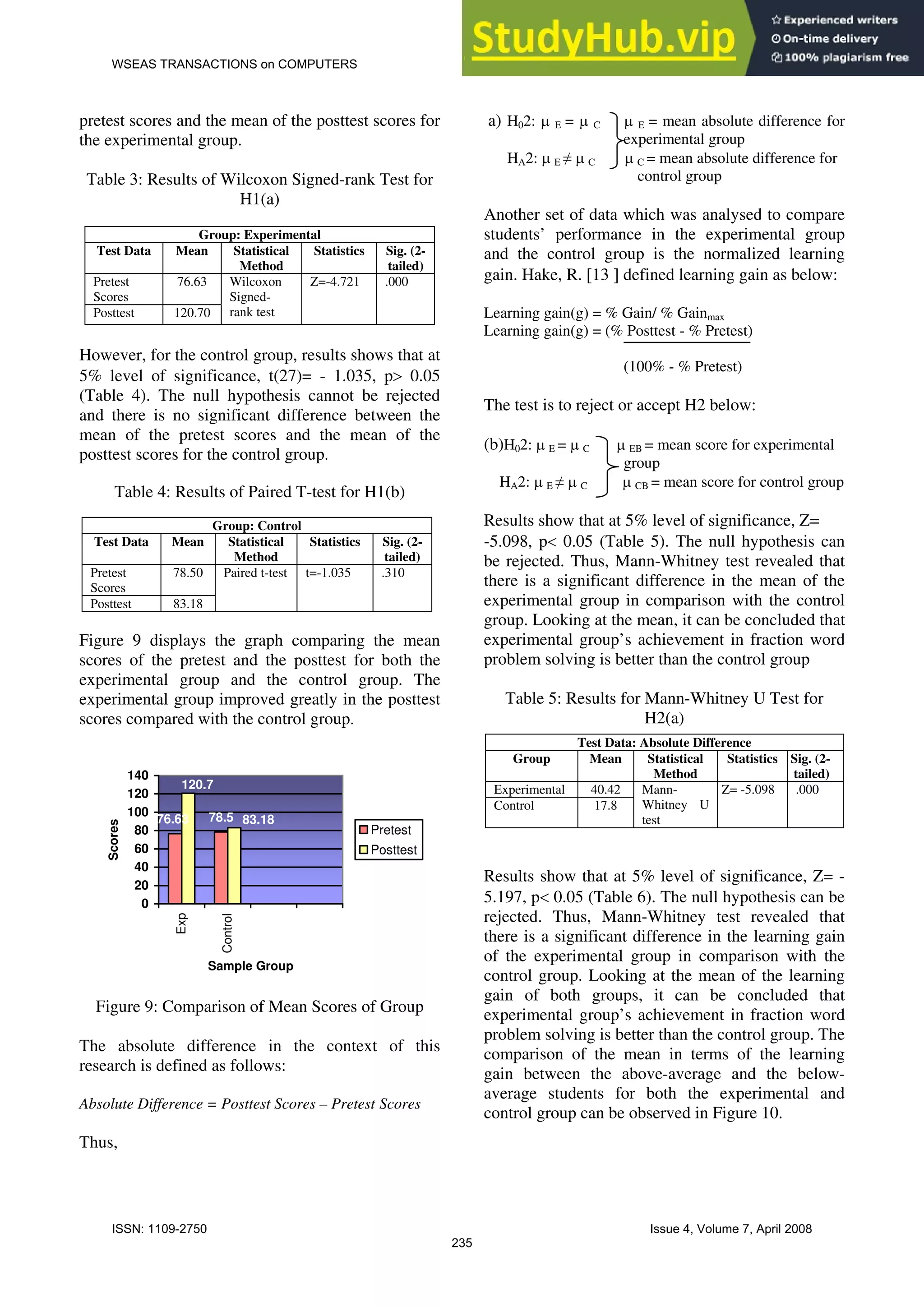 A Cognitive Tool To Support Mathematical Communication In Fraction Word Problem Solving | PDF ...