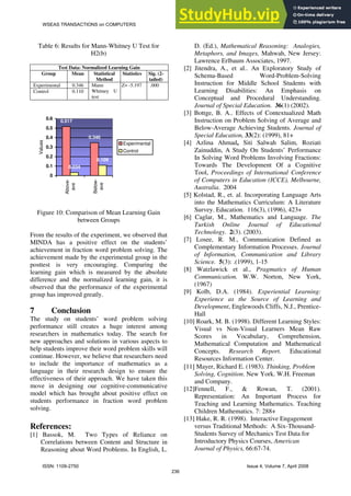 A Cognitive Tool To Support Mathematical Communication In Fraction Word Problem Solving | PDF ...