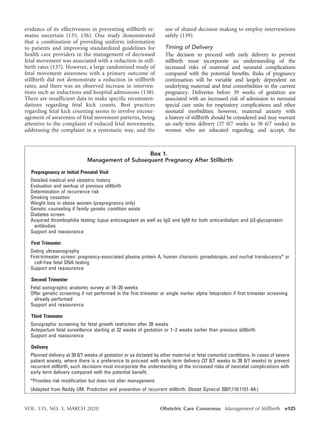ACOG Management of Stillbirth 2015 OBGYN | PDF