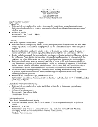 Andrew Cohen Resume | PDF