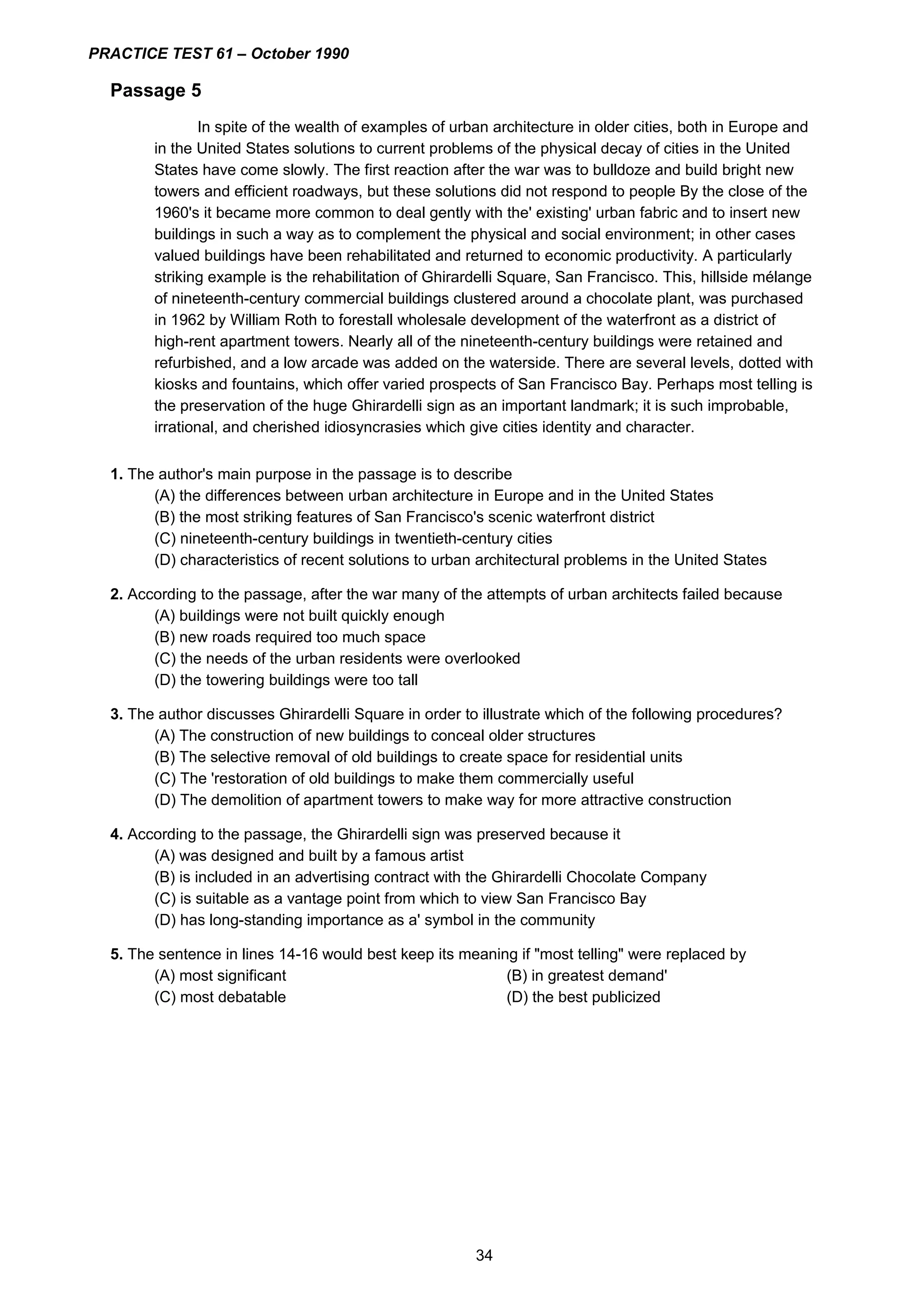 A colection of toefl reading comprehension 4 (1) | DOC | Standardized ...