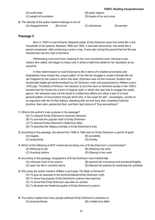 A colection of toefl reading comprehension 4 (1) | DOC