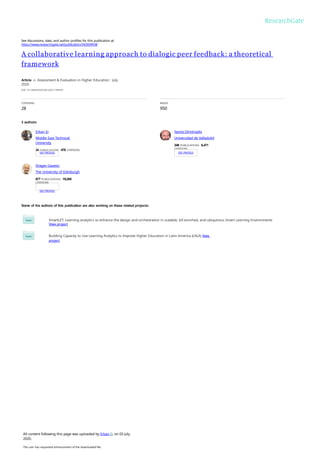A collaborative learning approach to dialogic peer feedback a ...
