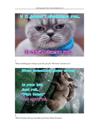 A collection of 60 funny life quotes with images to make you smile | PDF