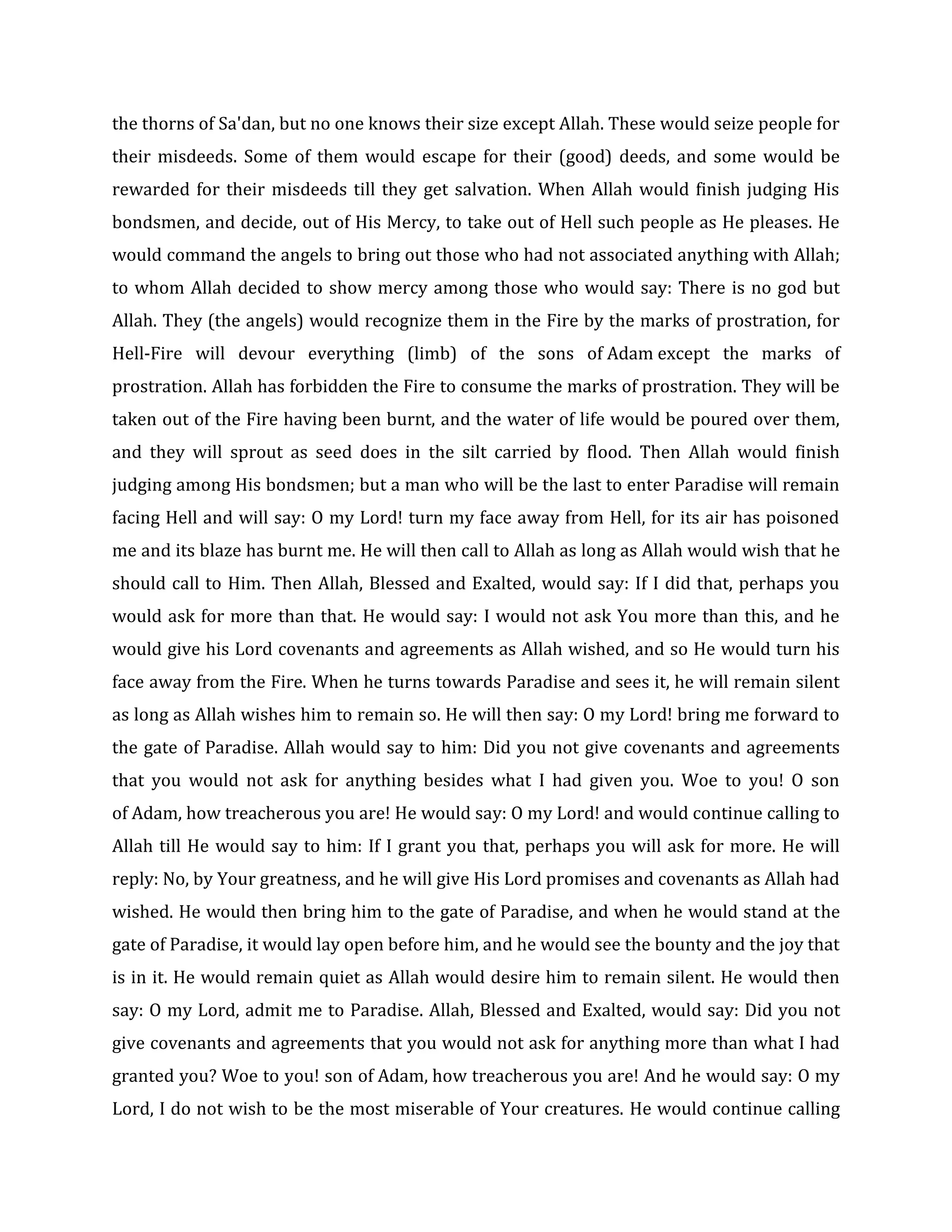 A Collection of Mutawatir (Mass transmitted/most authentic) Hadith ...