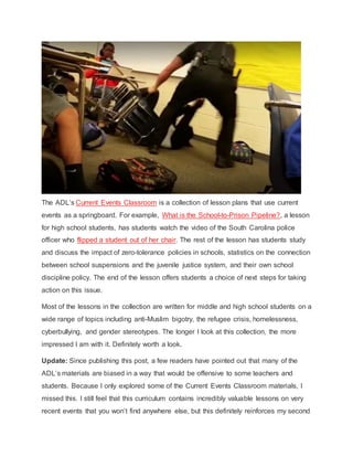 A collection of resources for teaching social justice | DOCX