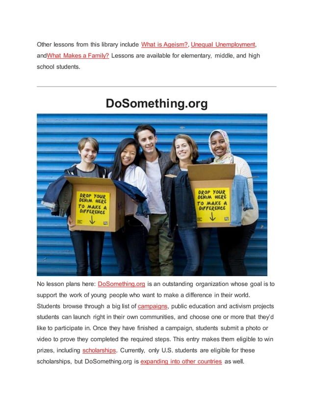 A collection of resources for teaching social justice | DOCX