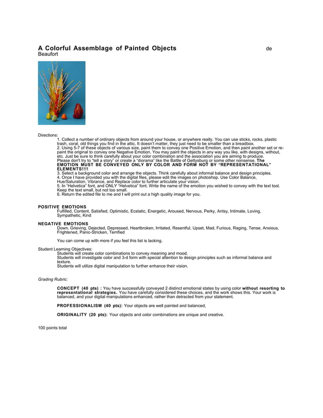 A Colorful Assemblage.... | DOC | Design | Fine Art