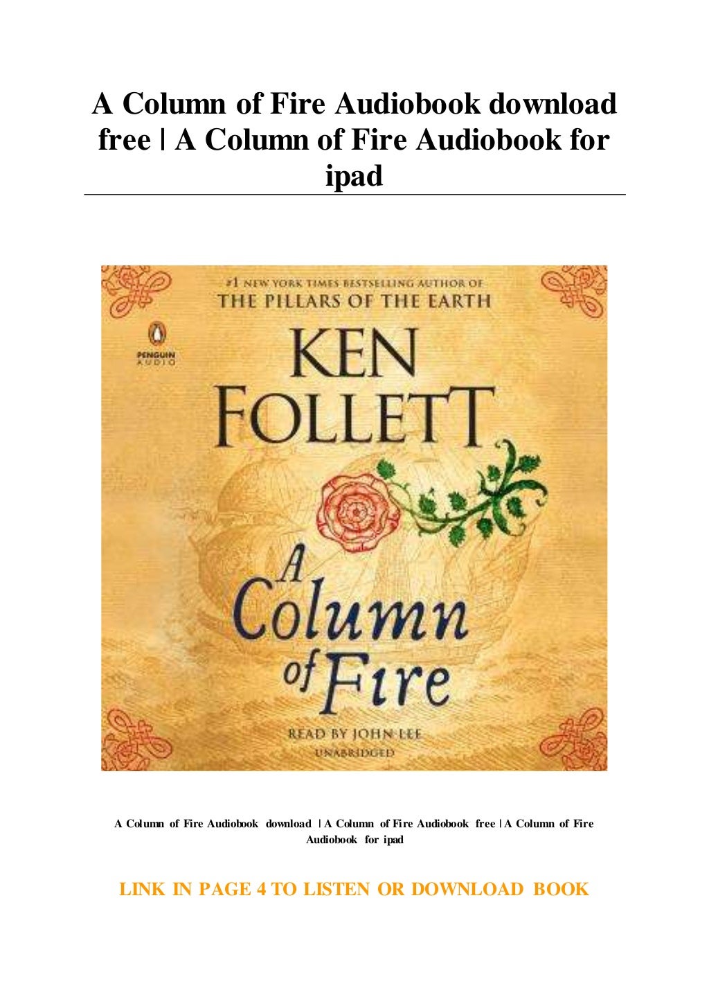 A column of fire book review - asleden