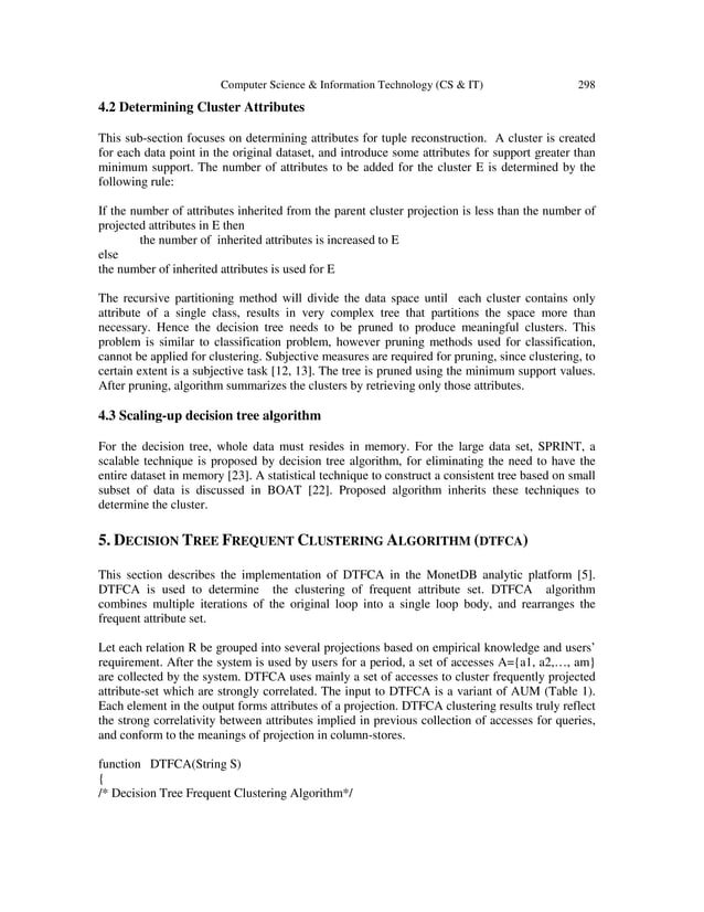 Decision Tree Clustering : A Columnstores Tuple Reconstruction | PDF