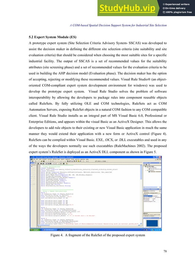 A COM-Based Spatial Decision Support System For Industrial Site ...