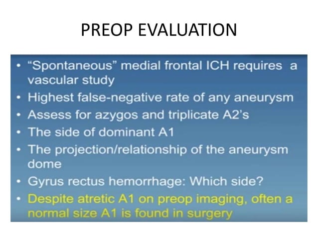 Acom aneurysm | PPTX