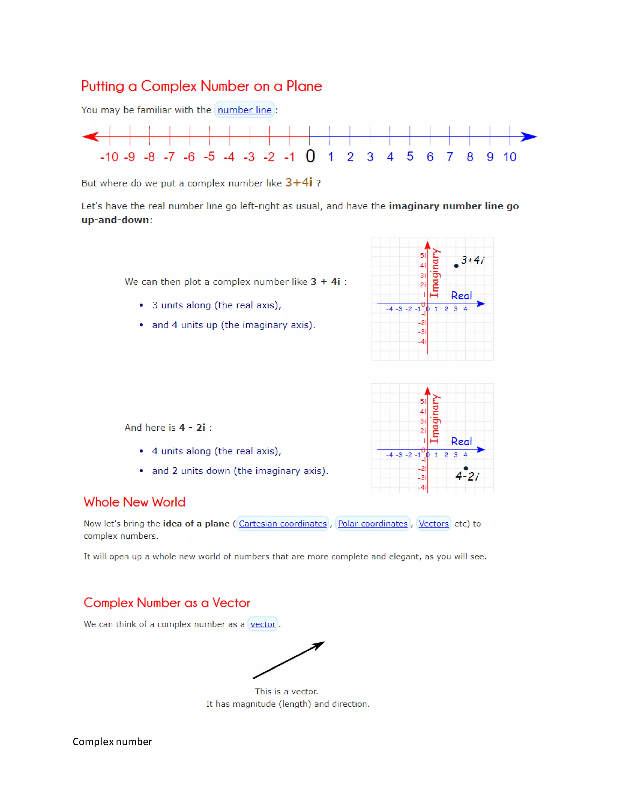 A combination of a real and an imaginary number in the form | DOCX | Physics | Science
