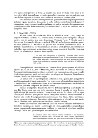 A comédia latina e a educação dos filhos | DOCX